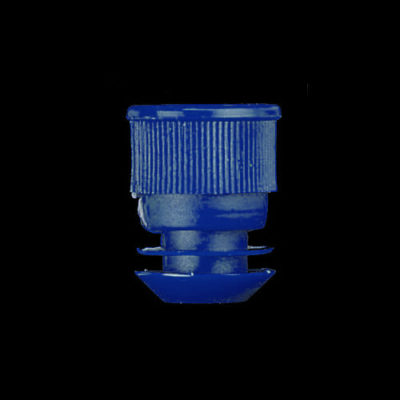 Blue Polyethylene Caps for 12-13mm Tubes with Flange Plug