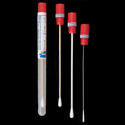 Plain Sterile Swabs in Round Tube w/ Aluminium Shaft